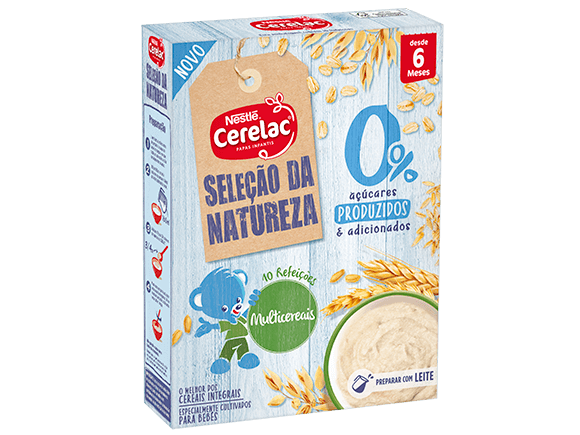 CERELAC Seleção da Natureza 0% Açúcar Multicereais | Clube Bebé Nestlé